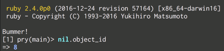 Ruby2.0でnil.object_idの値が4から8に変わった理由｜TechRacho by BPS株式会社
