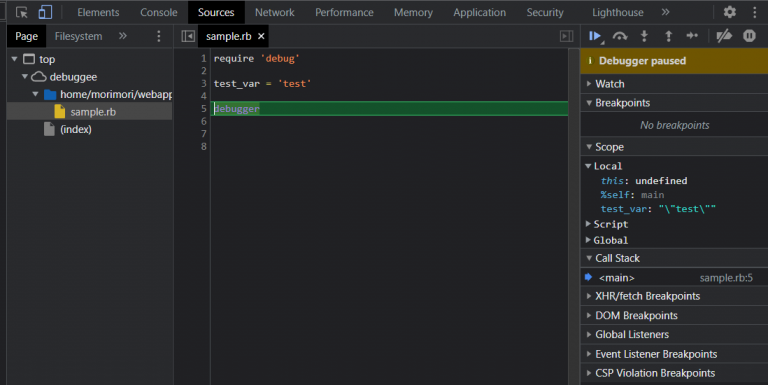 ruby/debugのChrome Devtools連携をRailsで動かす｜TechRacho by BPS株式会社