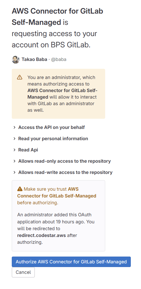 AWS CodeConnections からGitLabに最小権限で安全に接続したい｜TechRacho by BPS株式会社